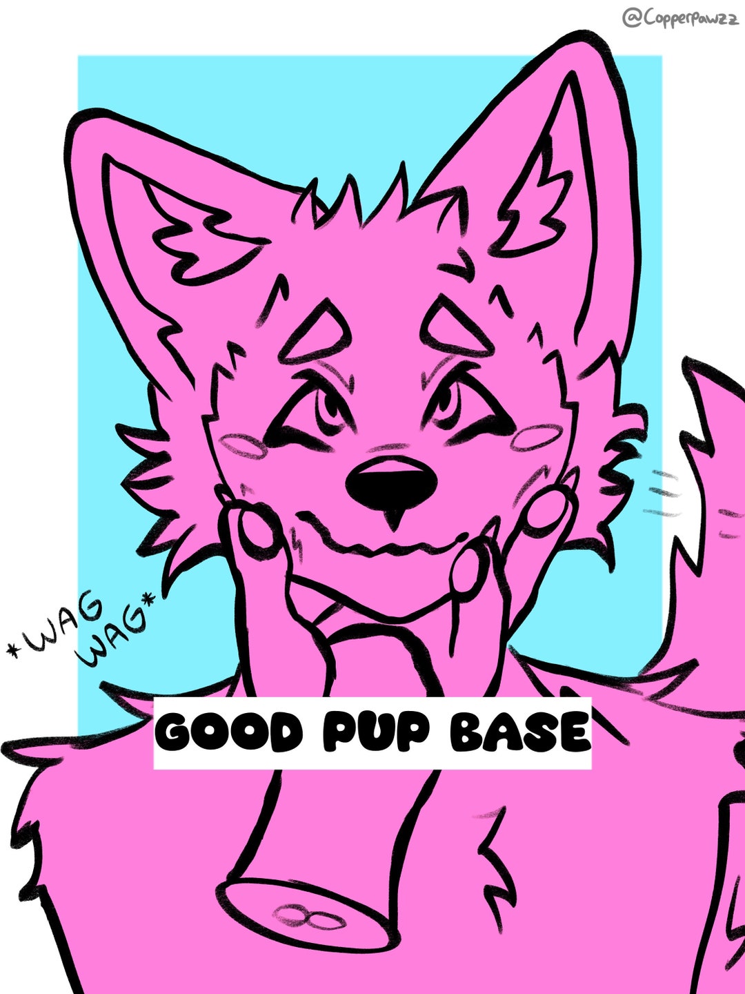 Good Pup Furry Lineart Base P2U - Etsy