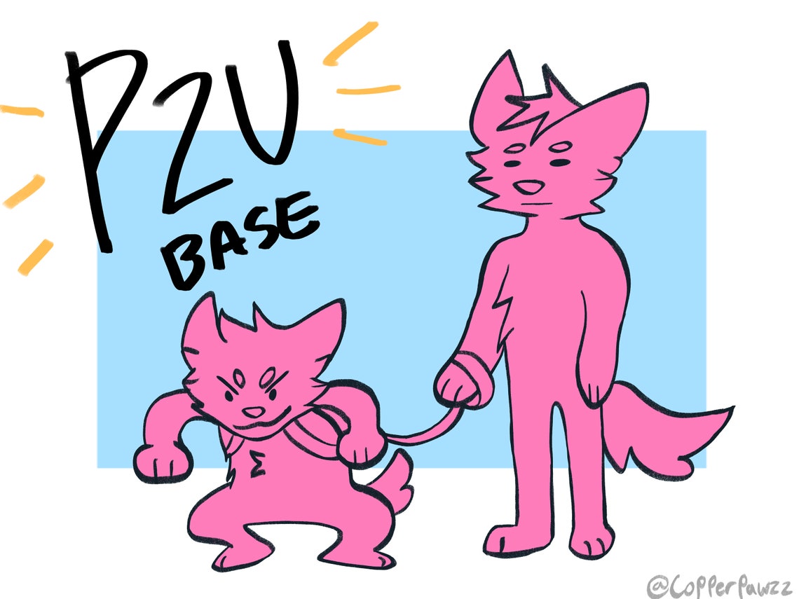 Furry Fursuit Leash Art Base Friends Couples P2U - Etsy