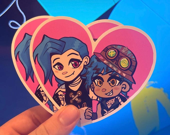 Jinx Isha Arcane Meme Aufkleber - Vinyl Aufkleber, Niedliche ...