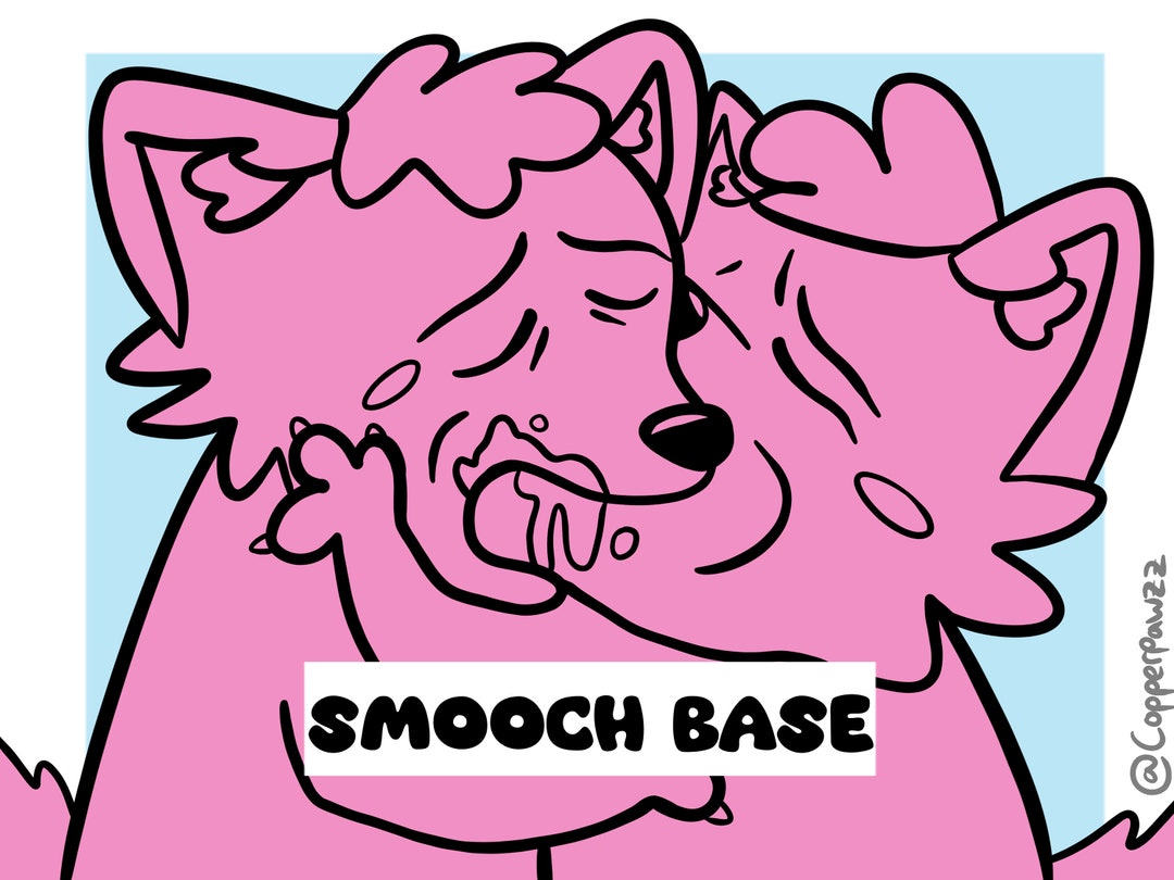 Smooch Kiss Couples Furry Lineart Base P2U - Etsy
