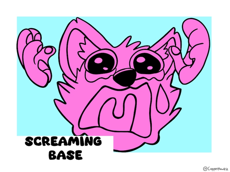 Screaming Meme Furry Lineart Base P2U - Etsy
