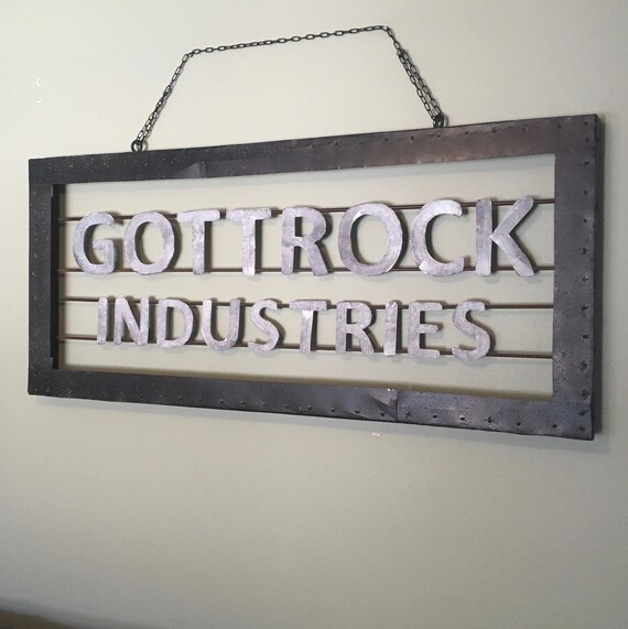 CUSTOM Industrial Style Signs | Etsy