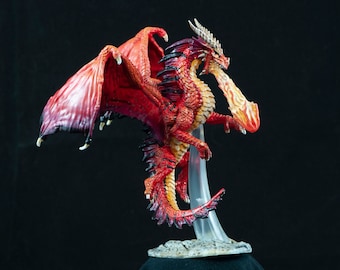Miniature Young Red Dragon Dnd Dungeons and Dragons Hand - Etsy