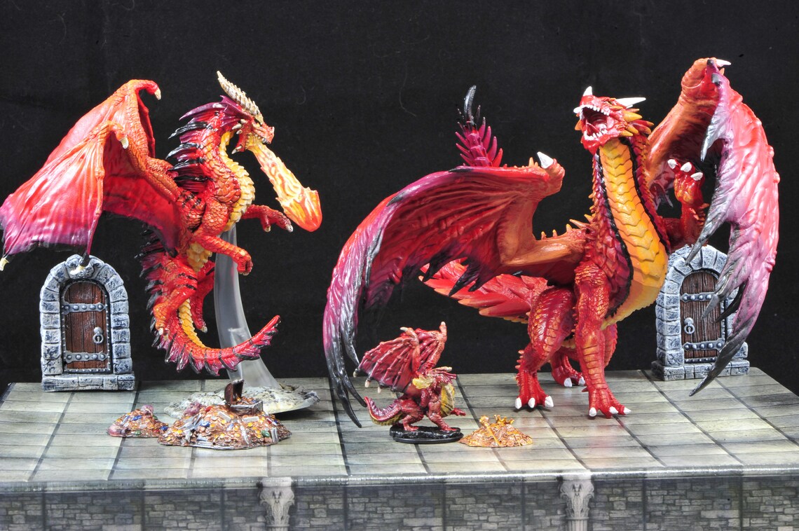 Red Dragon Wyrmling Nolzur S Hand Painted Etsy