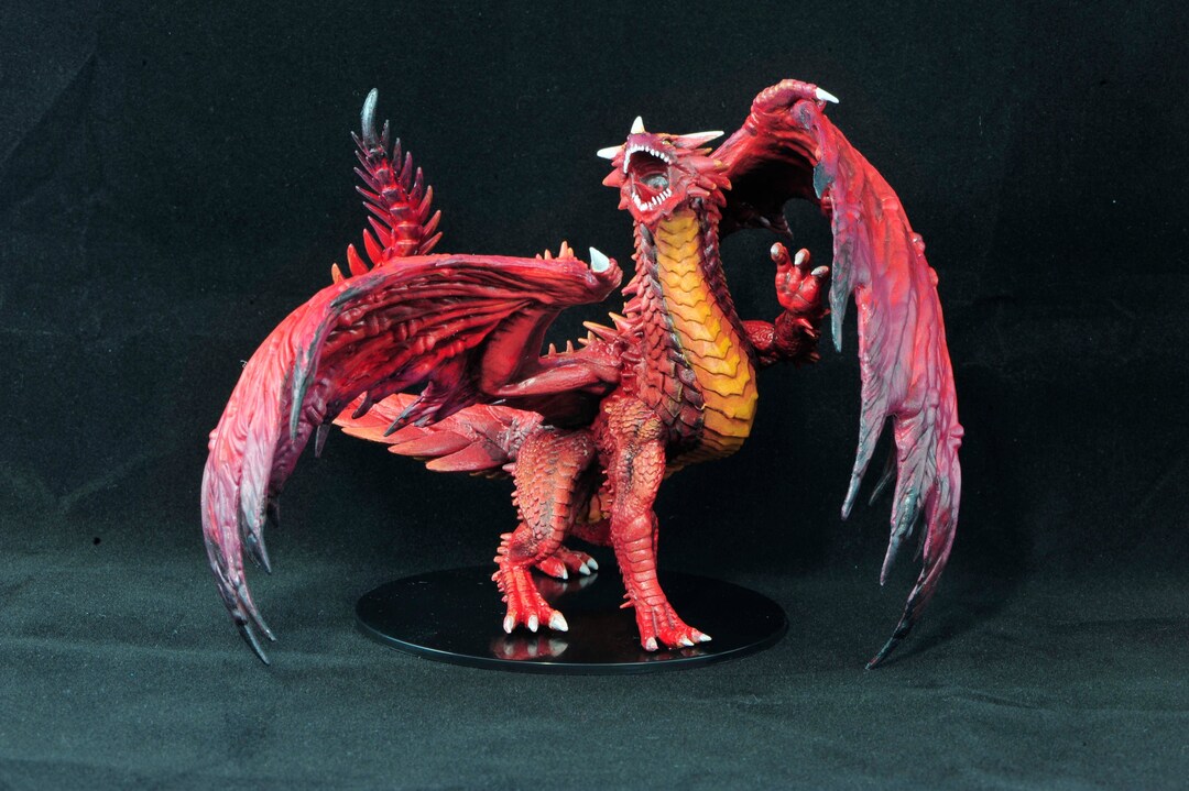 Gargantuan Red Dragon- Pathfinder Deep Cuts- Hand-painted - Etsy