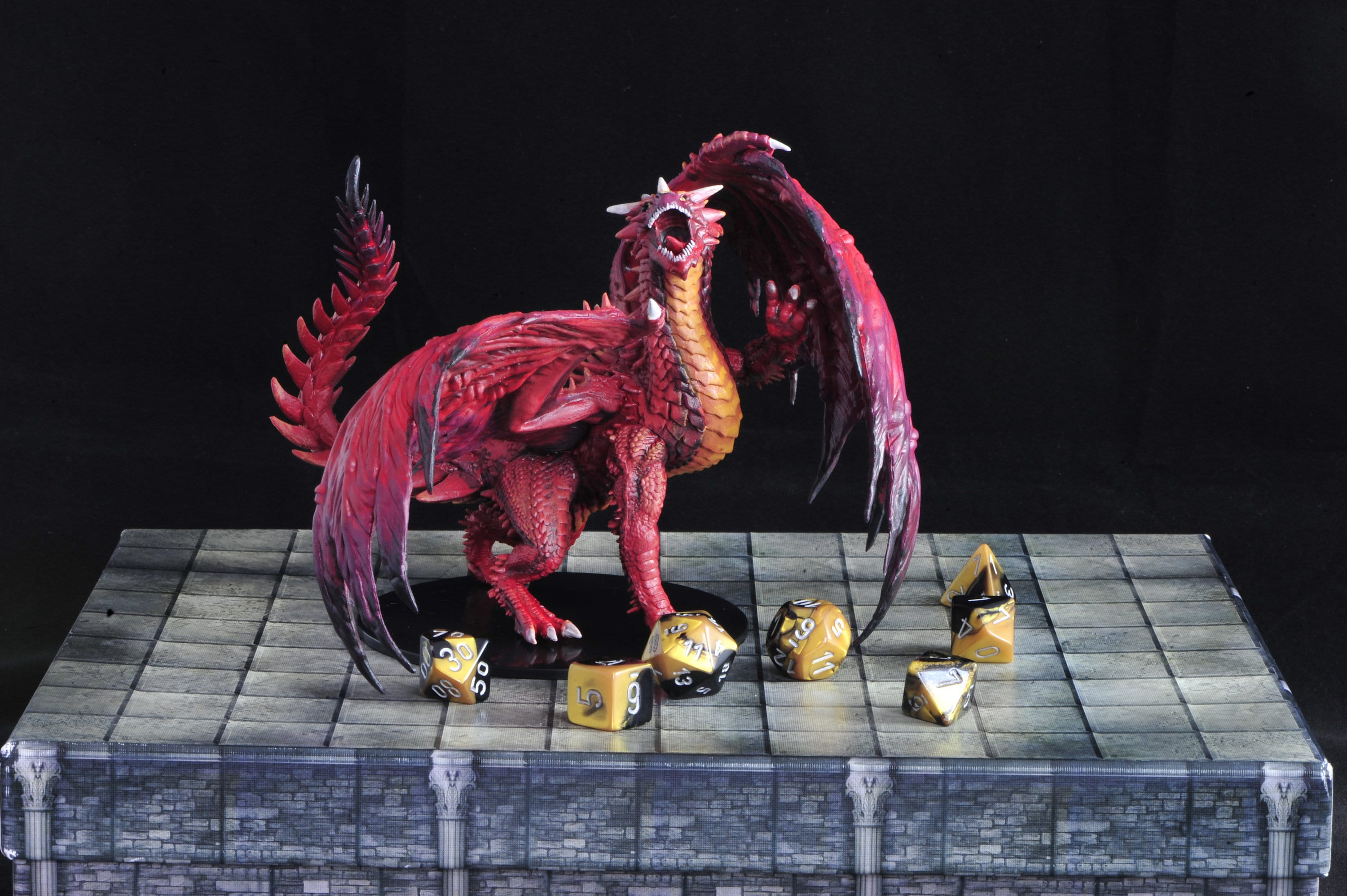 Gargantuan Red Dragon Pathfinder Deep Cuts Hand-Painted | Etsy