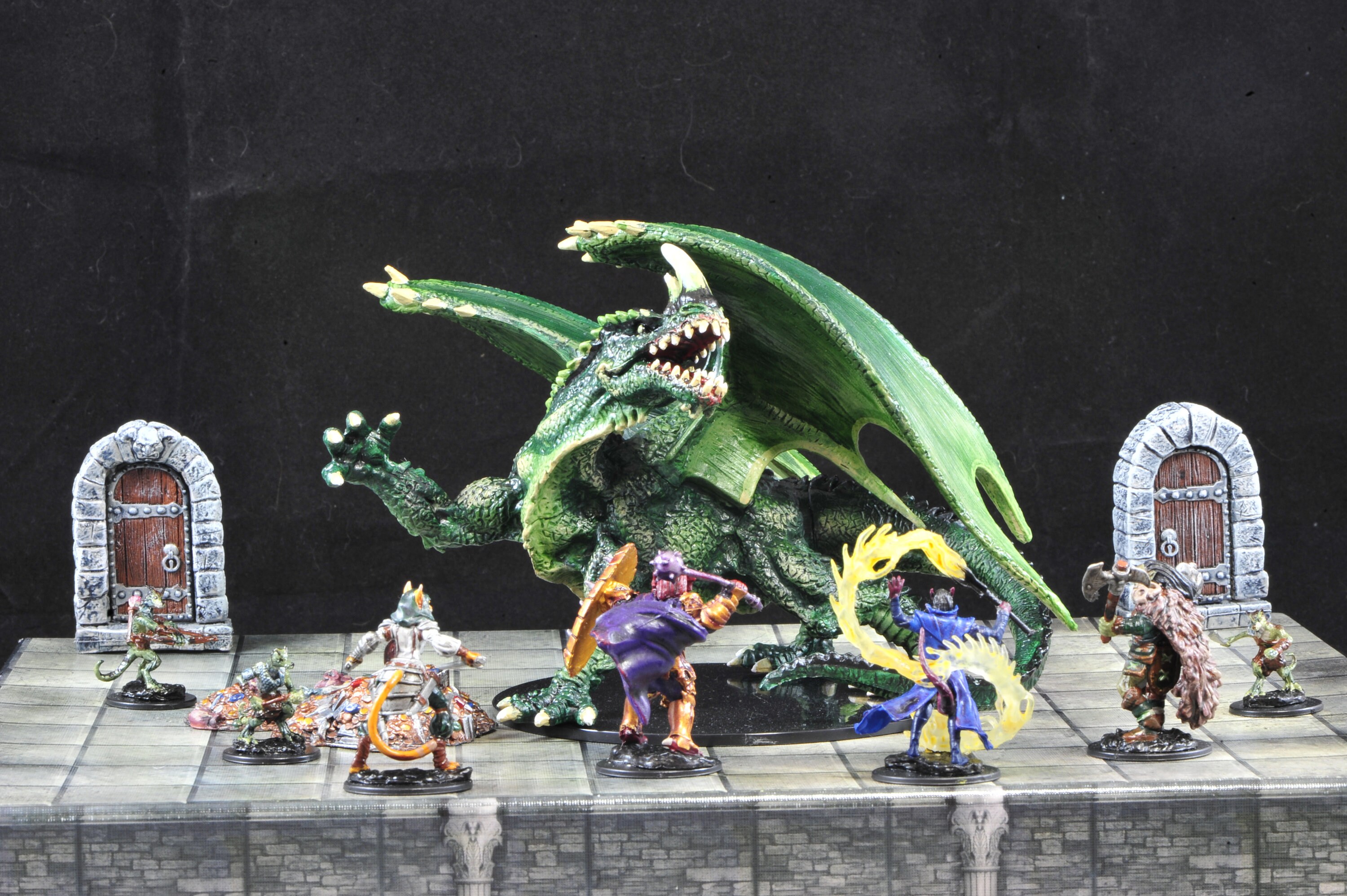 Gargantuan Green Dragon Pathfinder Deep Cuts Hand-painted | Etsy