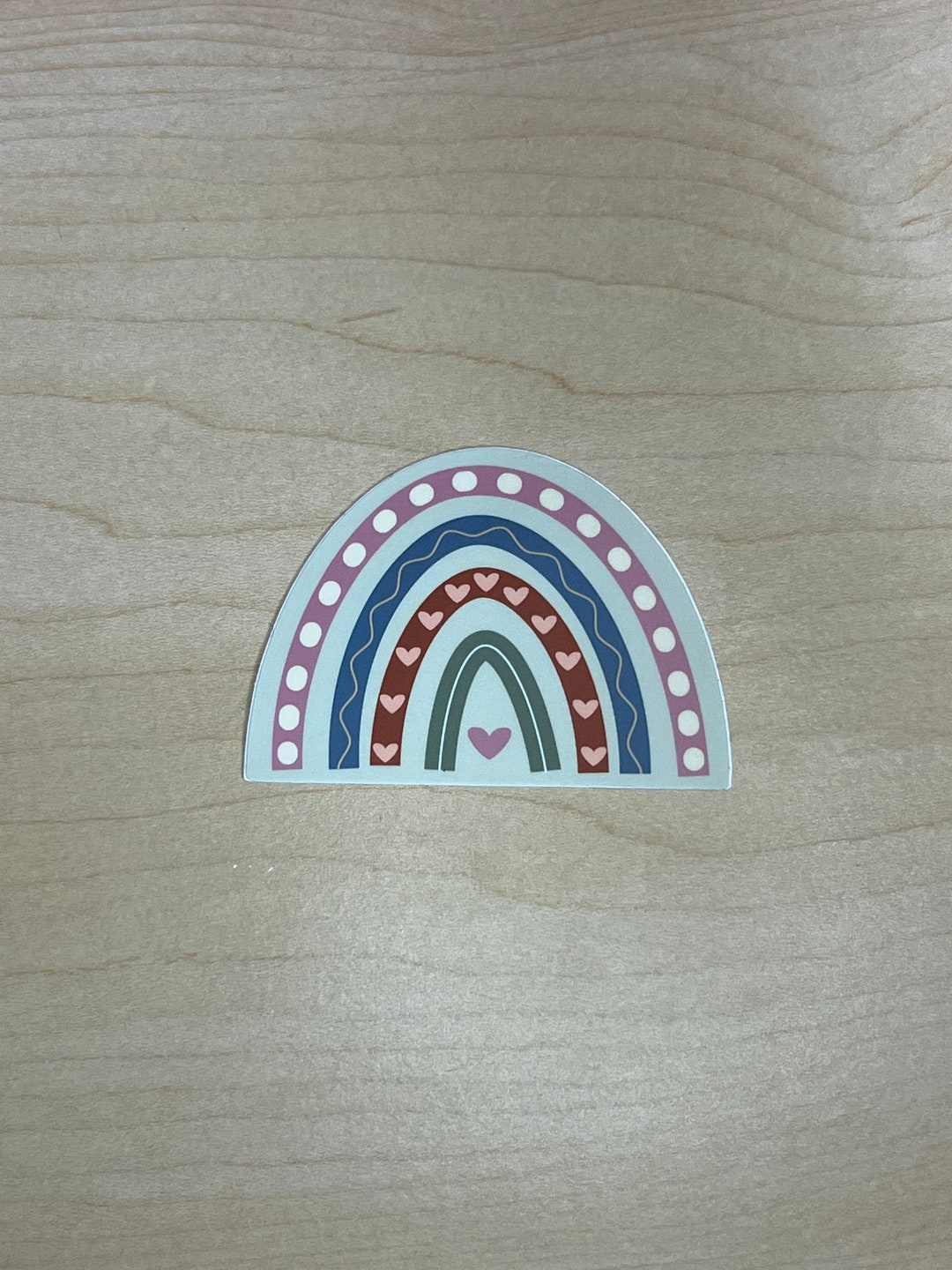 Boho Rainbow Heart Sticker: Waterproof Laptop Decal - Etsy
