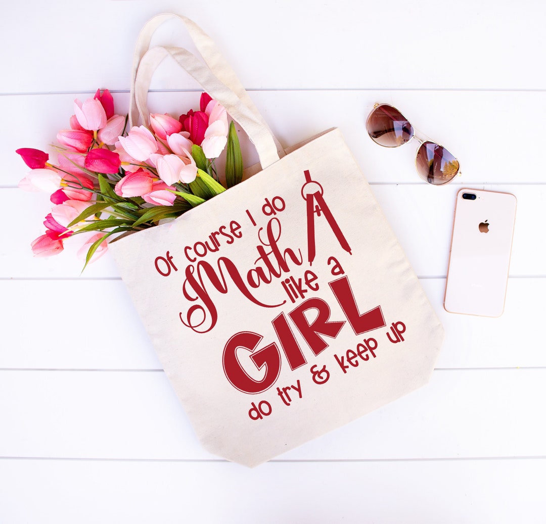 Girl Math Tote - Math Bag - Girl Power Tote - Girl Nerd Bag - Girl Math ...