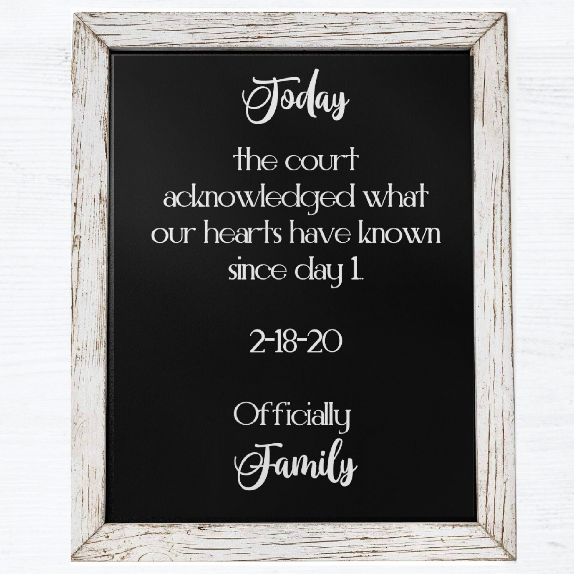Adoption Chalkboard Sign Adoption Sign Officially Family - Etsy