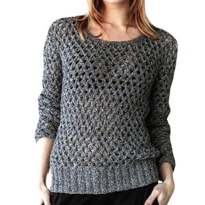 Chunky Mesh Fitted Top, Knitting Pattern | Women's Sweater Casual but ...
