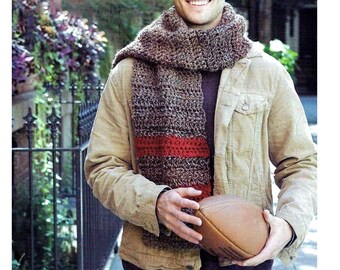 Football Scarf Pattern, Crochet - Etsy