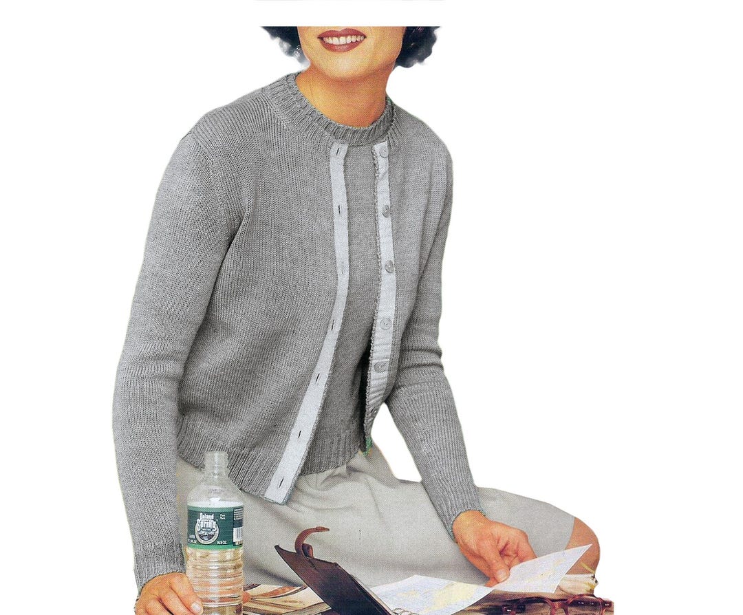 Classic Twin Set Machine Knitting Pattern | Women's Tops | Cardigan ...