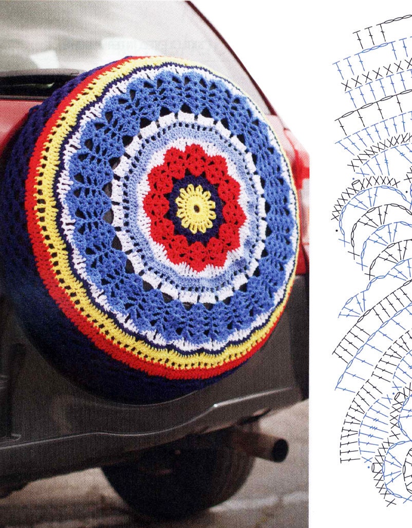 PDF Pattern Spare Tire Cover Crochet Pattern Tire Cover Instant ...
