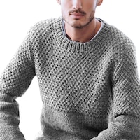 Unisex Autumn Stripe Crochet Sweater Pattern - Etsy