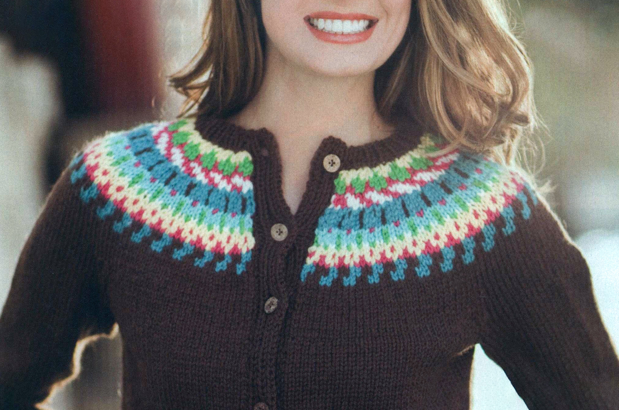 PDF Pattern Fair Isle CARDIGAN for Mom & Me Women, Little Girl Vintage ...