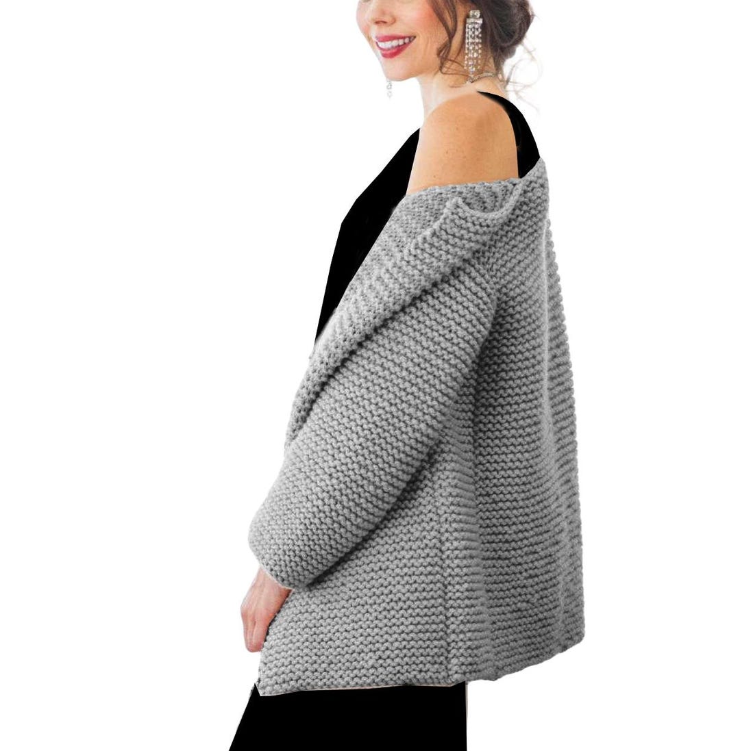 Women's Elegant but Casual Jacket | Easy, Beginner Knitting Pattern ...