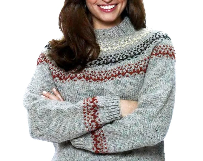 Knitting Pattern for - Cartwright Handknitted Sweater in Check and Fair ...