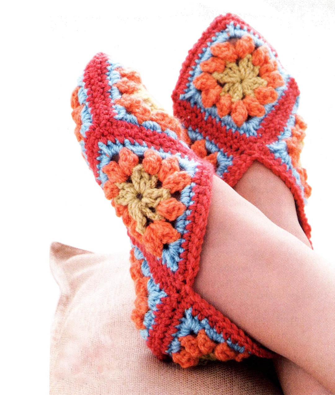 Fireside Slippers, Women's Easy Crochet Pattern | Granny Square Comfy ...
