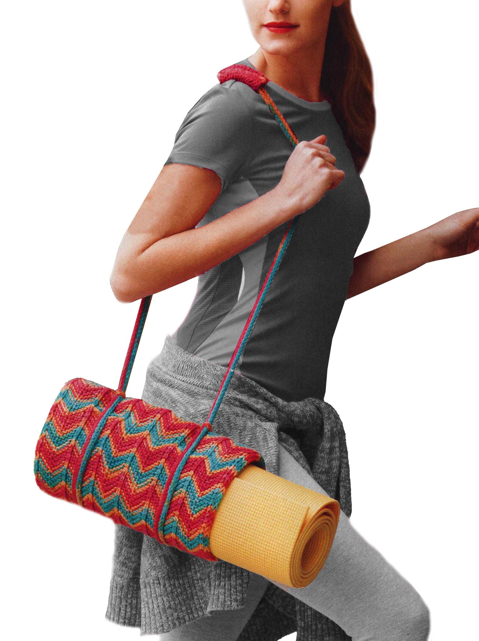Easy Knitting Pattern Yoga Mat Bag, Mat Carrier | Cutest Yoga or ...