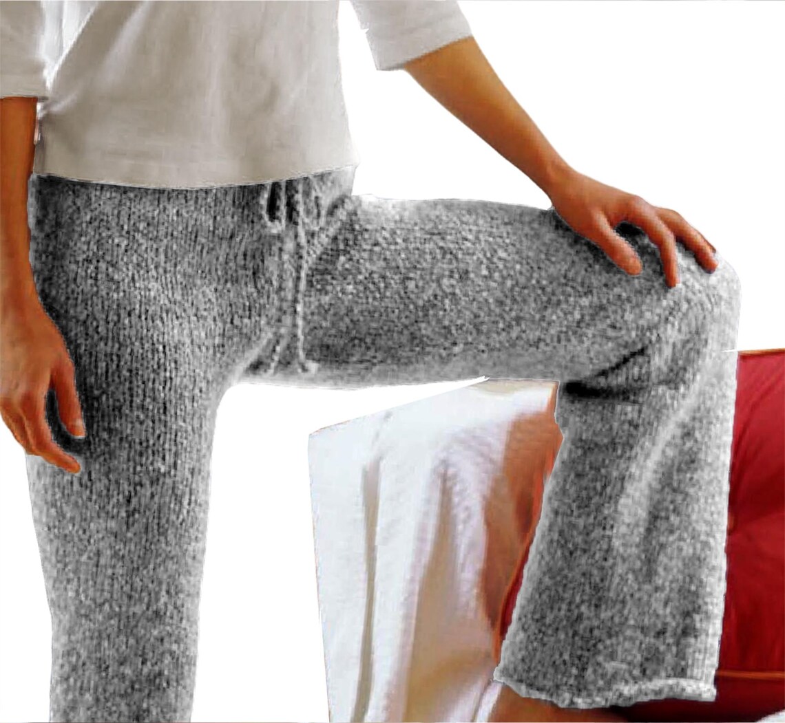 Knitted Pants Pattern | Easy Knitting Pattern Women's Comfy Pants ...