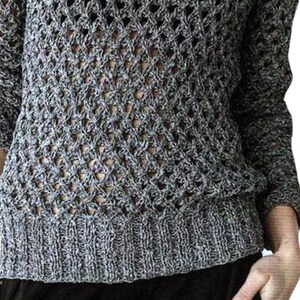Chunky Mesh Fitted Top, Knitting Pattern | Women's Sweater Casual but ...