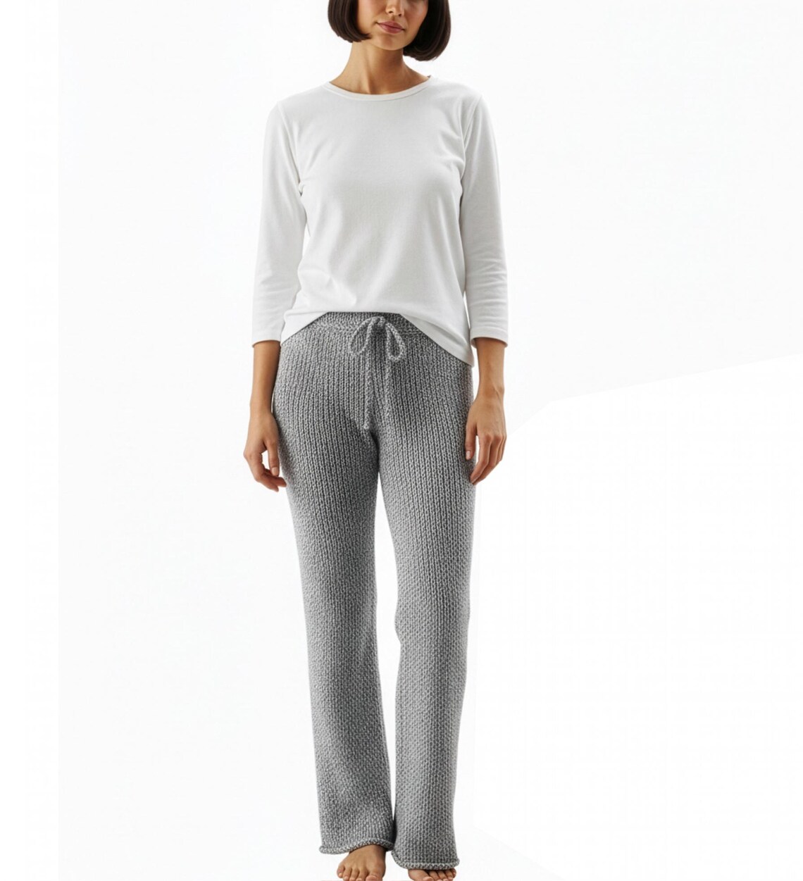 Knitted Pants Pattern | Easy Knitting Pattern Women's Comfy Pants ...