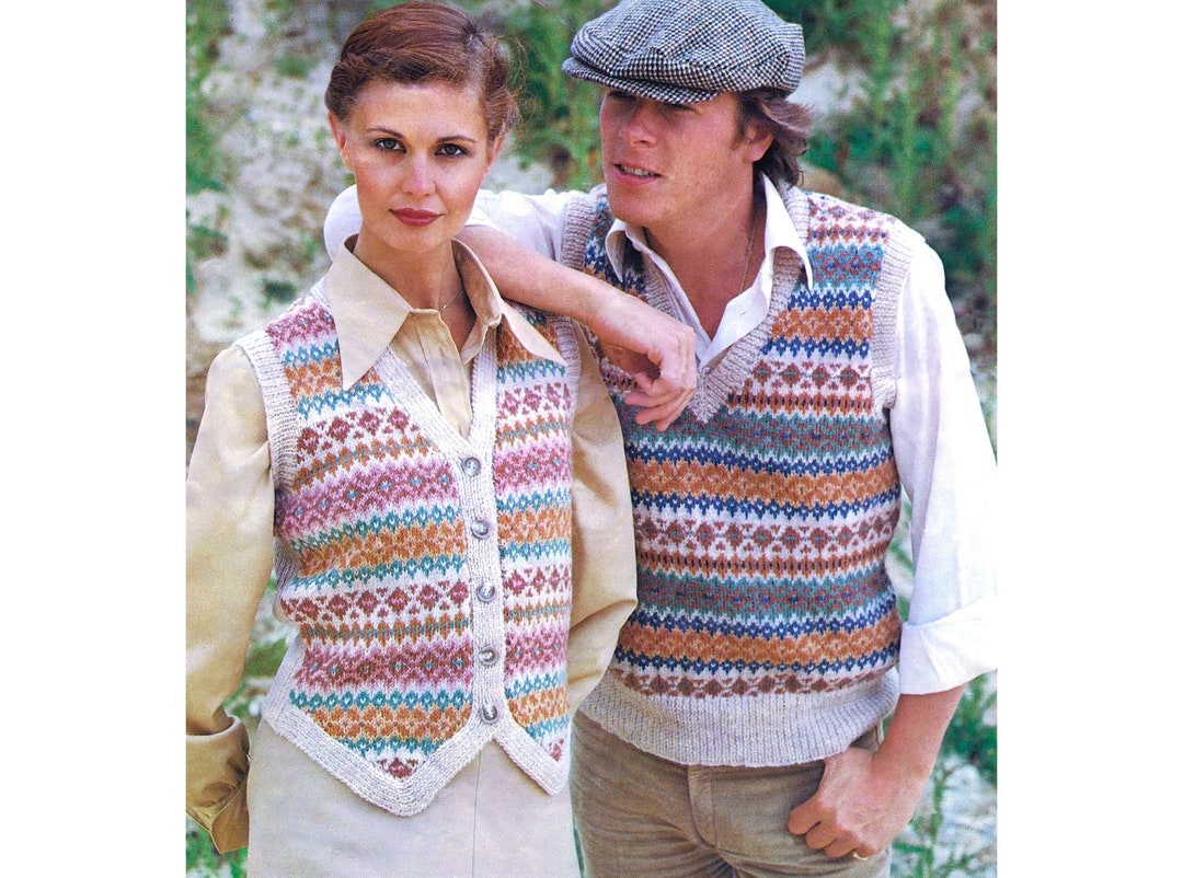 Fair Isle Knitting Pattern Waistcoat & Vest | Men, Women Fair Isle ...