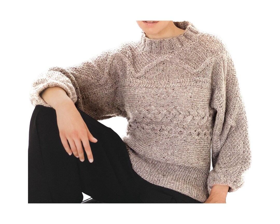 Chunky Cable Knit Pullover Dolman Sleeve | Women's Sweater Knitting ...