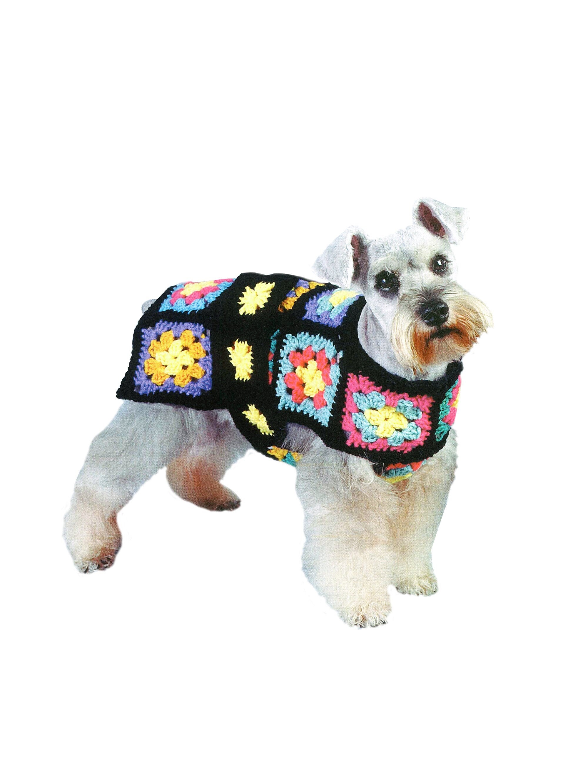 Small Dog Coat Pattern Granny Square | Easy Crochet Pattern Small Dog ...