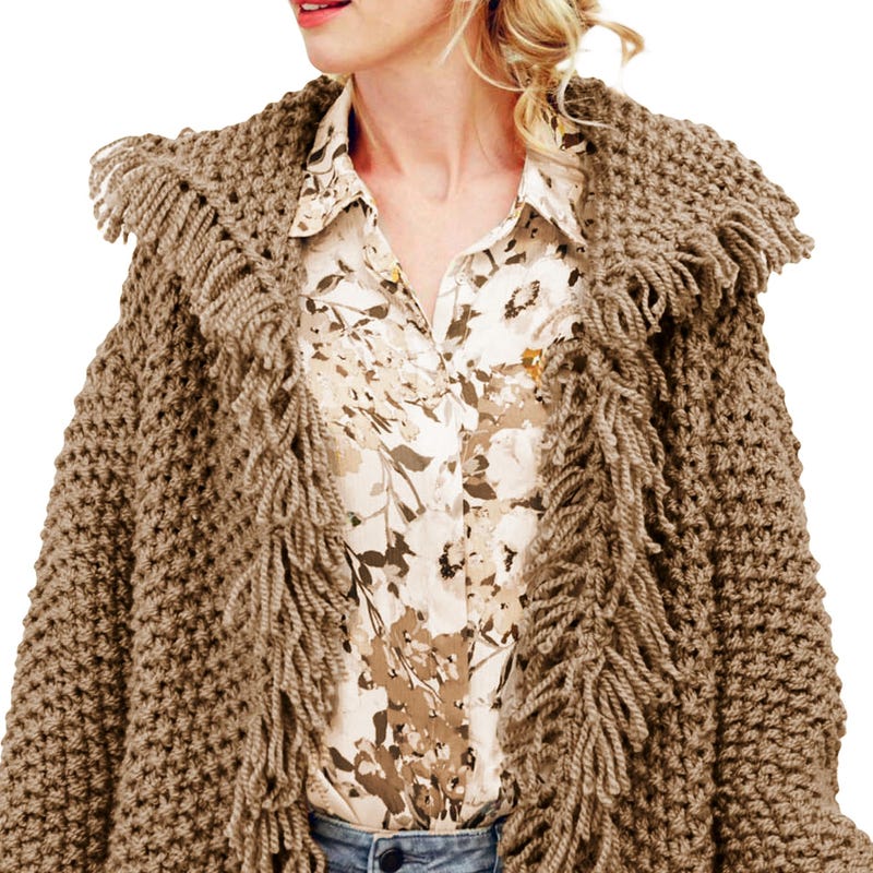 Fringed Cardigan - Etsy UK