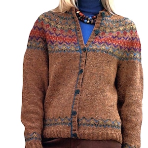 Fair Isle CARDIGAN for Women | Vintage Fair Isle Pattern Cutest Colors ...