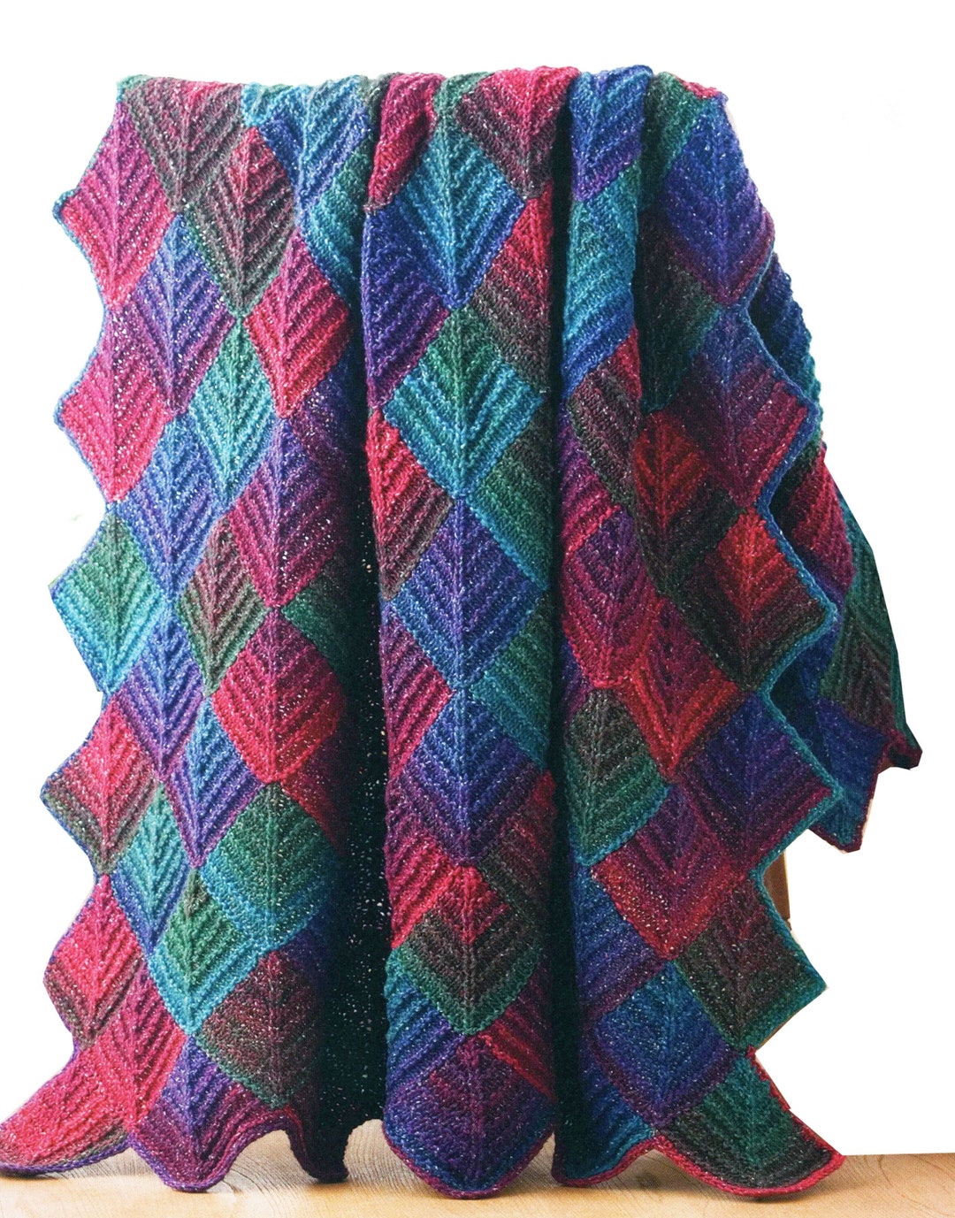 PDF Pattern | Patchwork Blanket Mitered Squares | Colorwork Throw Easy ...