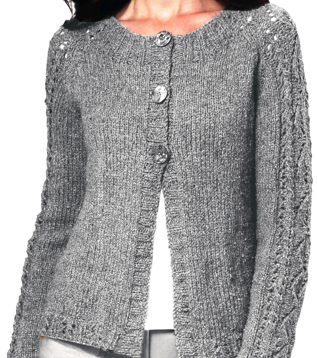 Comfy, Loose Cardigan Knitting Pattern | Casual Women's Top PDF ...