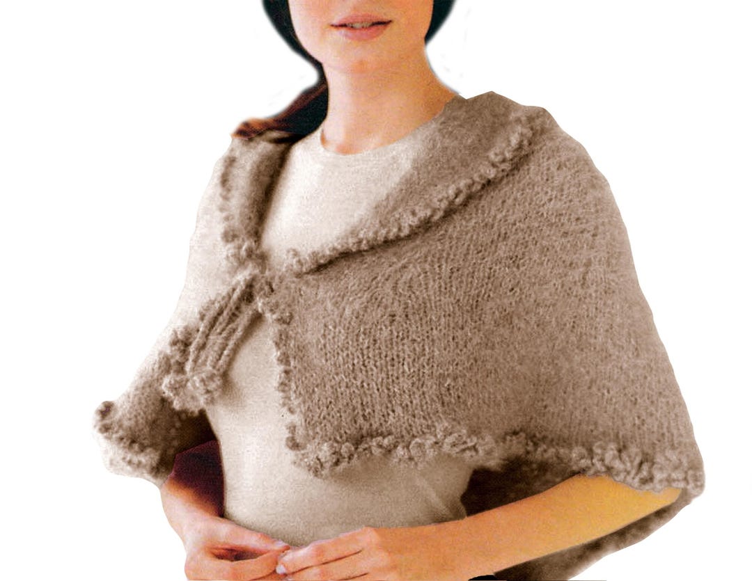 Easy Knitting Pattern, Chunky Short Cloak, LOVELY Capelet | Women's ...