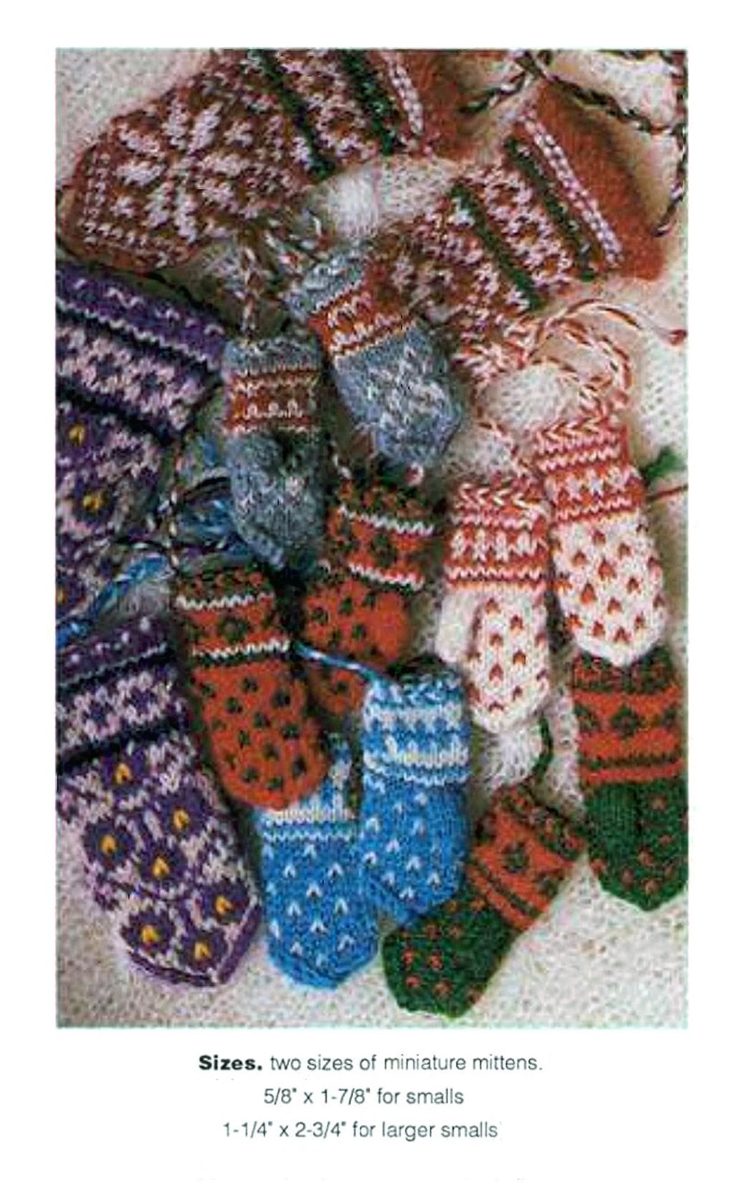 Miniature Mittens Knitting Pattern PDF Download. Colorwork Knitting ...