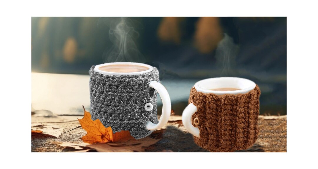 Mug Cozy Easy Crochet Patterns | 2 Chunky Mug Cover Patterns for ...