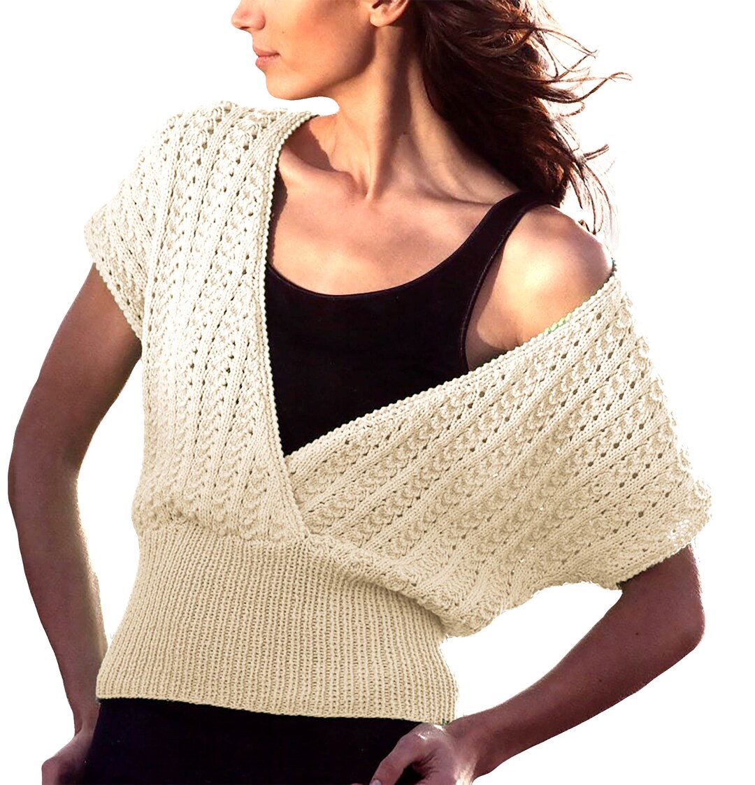 Off Shoulder Sweater, Layering Top | Easy Knitting Pattern Women's ...