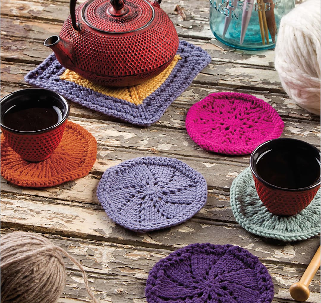 Coaster Pattern | Knitting Pattern Trivet & Coaster Set | Tea Coffee ...