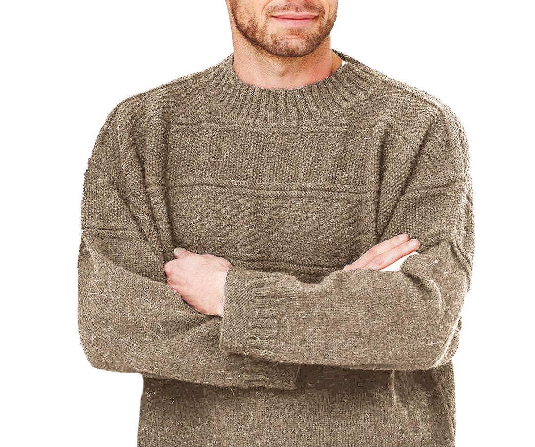 Men's GUERNSEY Sweater, Easy Knitting Pattern | Basic Gansey Pattern ...