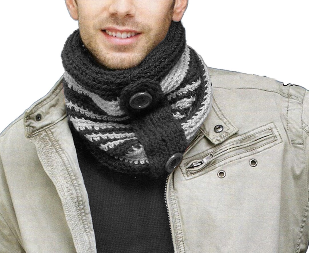 Men's Crochet Pattern Motorcycle's Neck Warmer L Easy Crochet Pattern ...