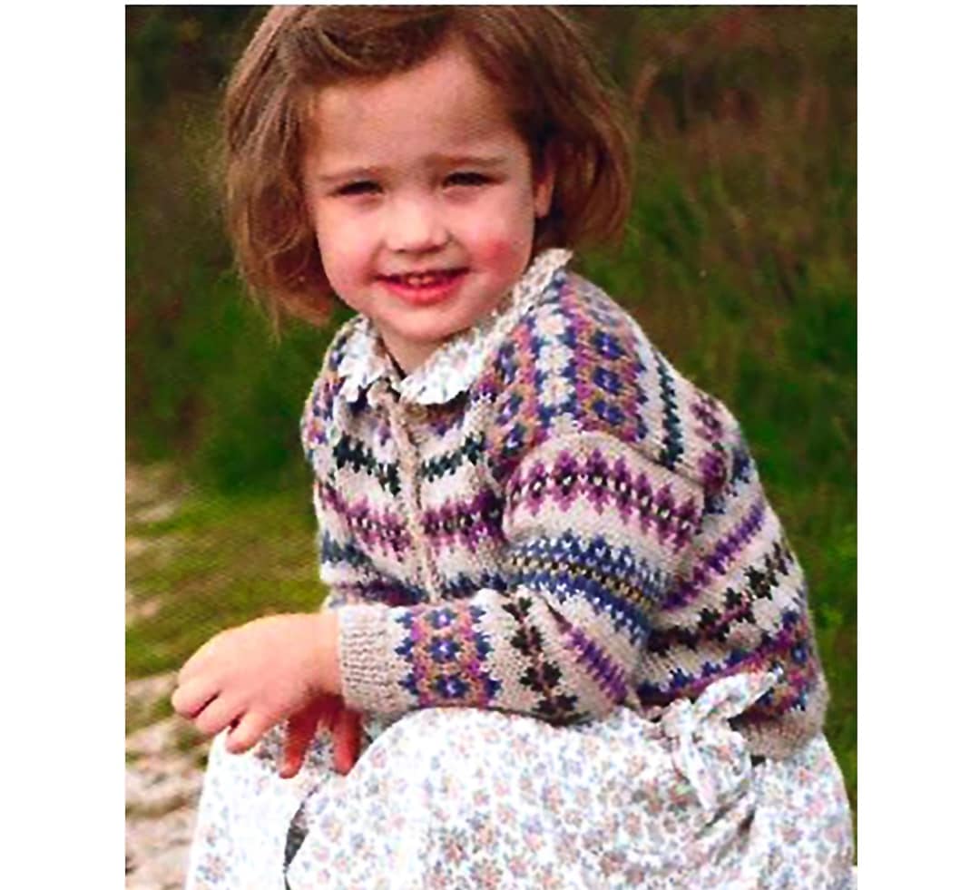 Fair Isle CARDIGAN Pattern Girls 1-7 Yrs Instant PDF Download | Fair ...
