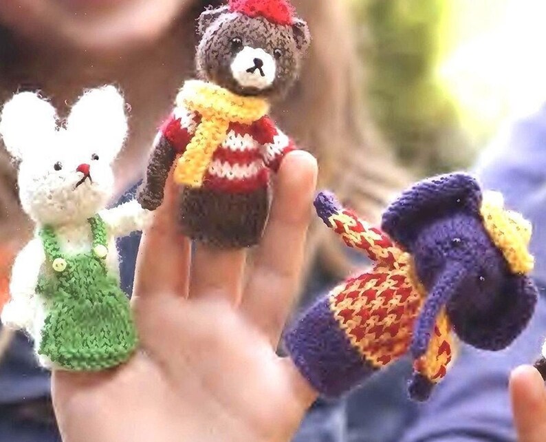 PDF Knitting Pattern Finger Puppets | Knitted Toys Patterns | Knit ...
