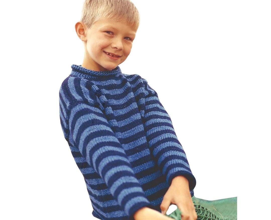 Fisherman Sweater Easy Knitting Pattern for Children | Boys & Girls 8 ...