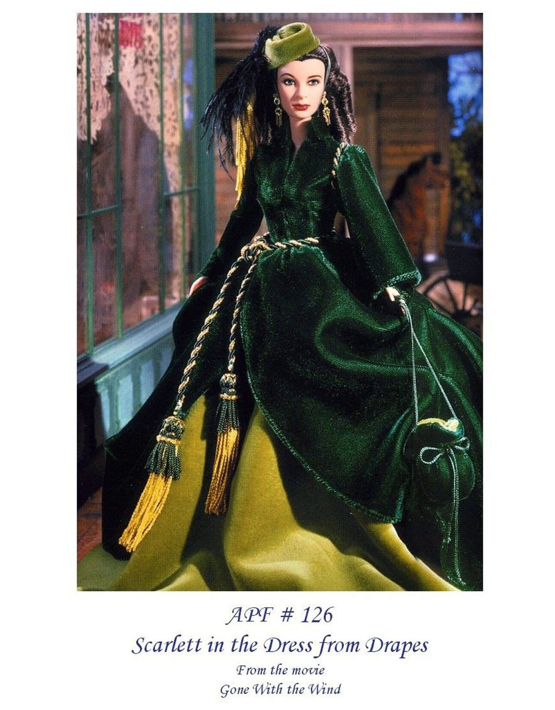 Gone With the Wind Dress PDF Pattern for 11.5 Inch Doll. Scarlet Ohara ...