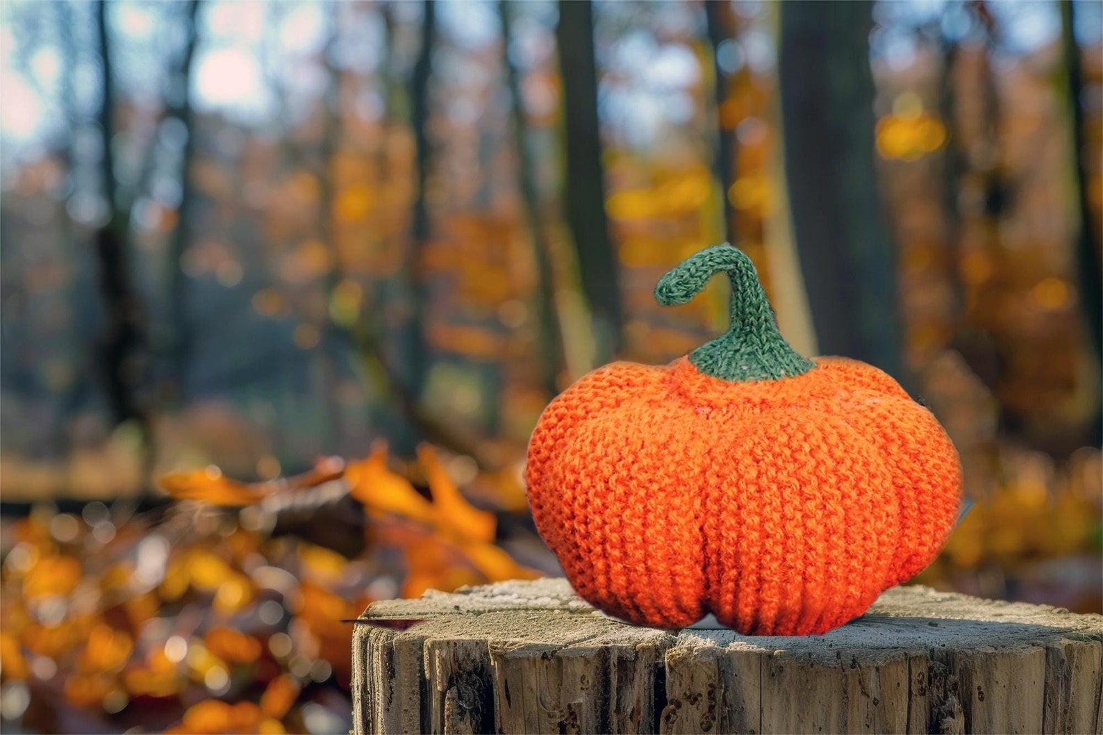 Easy Knitting Pattern Stuffed Pumpkins 14" & 19" | Cute Knitted Fall ...