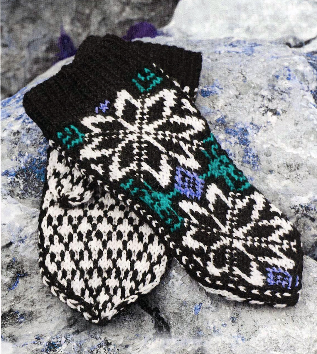 Norwegian Mittens Knitting Pattern | Stranded Color Work Nordic Mitts ...