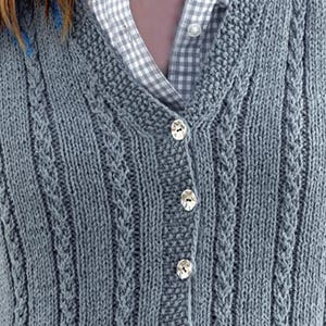 Lovely Waistcoat Knitting Pattern | Cable Knit Gilet Vest Lacy Edge ...