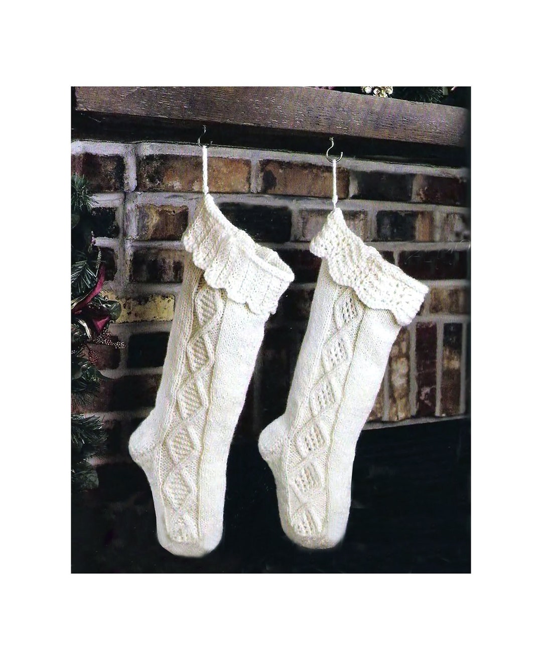 PDF Pattern Aran Christmas Stockings | Gorgeous Knitting Pattern Xmas ...