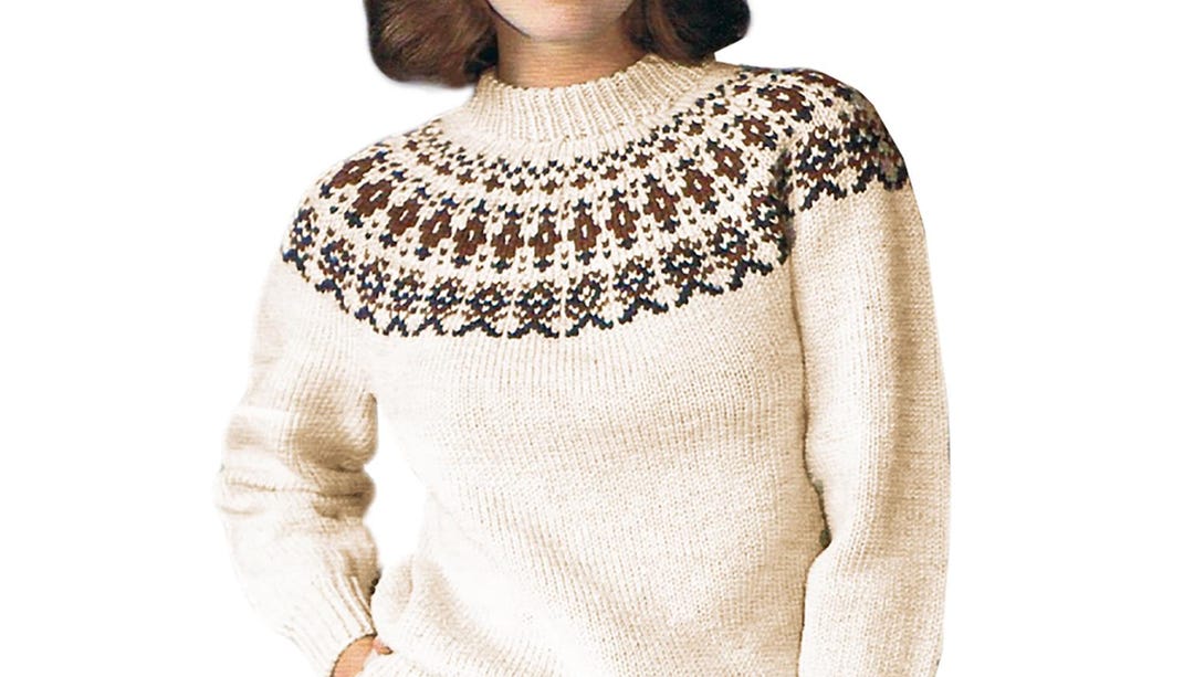 Traditional Nordic Fair Isle Sweater Pattern for Women | Vintage ...